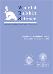 Producto: WORLD RABBIT SCIENCE. JOURNAL OF THE WORLD RABBIT SCIENCE ...